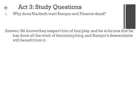Why Does Macbeth Want Banquo And Fleance Dead But Just Why