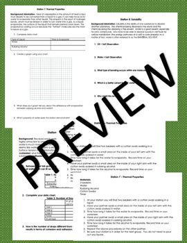 Properties Of Water Lab By Science With Ms Katie TpT