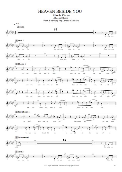 Heaven Beside You Tab By Alice In Chains Guitar Pro Full Score