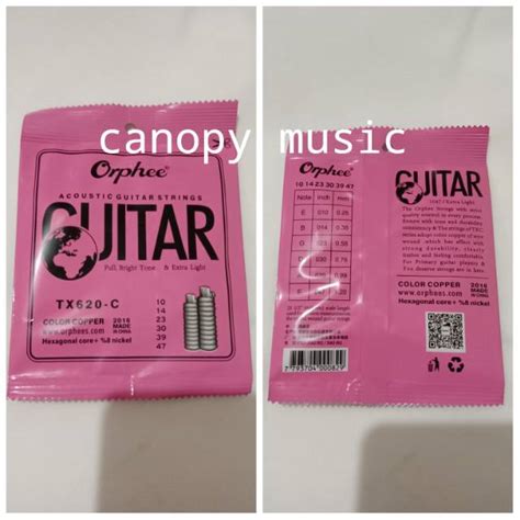 Jual Senar Gitar Akustik 010 Warna Orphee Shopee Indonesia