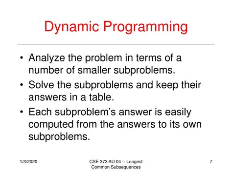 PPT Exploring Longest Common Subsequence Problem PowerPoint Presentation ID