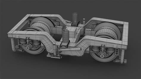 Train Wheel Bogie 3d Model By Alpha3dst