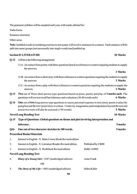 NCERT Solutions CBSE Sample Papers And Syllabus For Class To Cbse Syllabus For Class O
