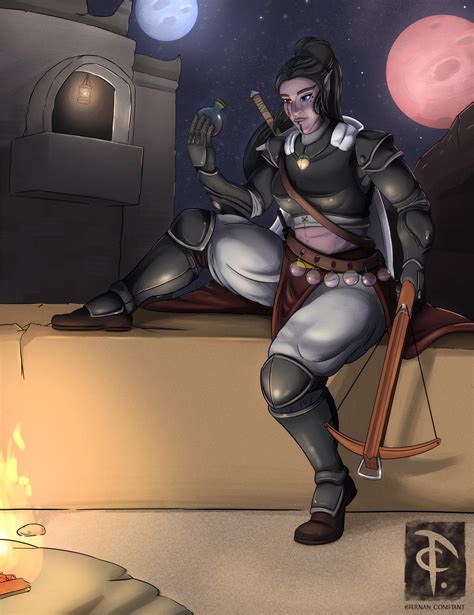 Dnd Character Ilustration The Poison Drow By Fernanconstant On Deviantart