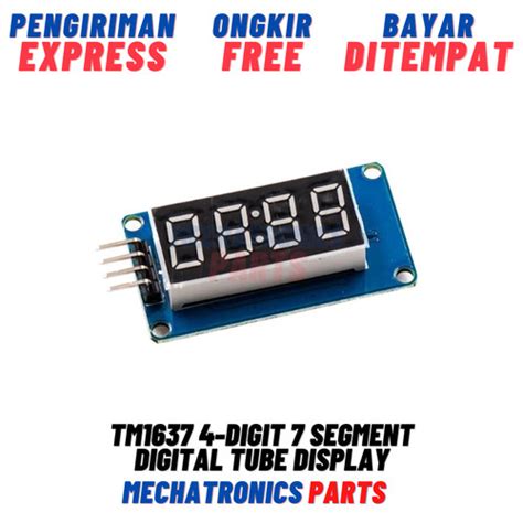 Jual TM1637 DISPLAY MODULE FOR ARDUINO 7 SEGMENT 0 36INCH CLOCK RED