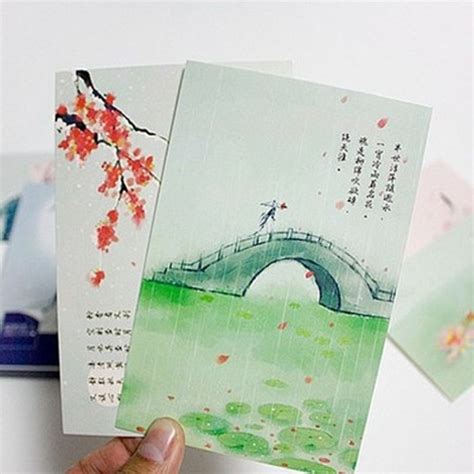 人生若只如初见 古风中国风古诗词明信片