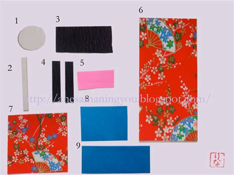 Muñecas japonesas de papel INSTRUCCIONES MUÑECA DE PAPEL PAPER DOLL NUMBER