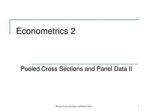 Ppt Econometrics 2 Powerpoint Presentation Free Download Id 782305