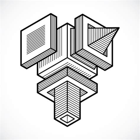 Premium Vector Engineering Abstract Shape Vector Polygonal Figure