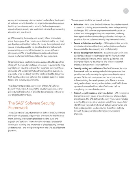 Sas Software Security Framework 107607 Pdf