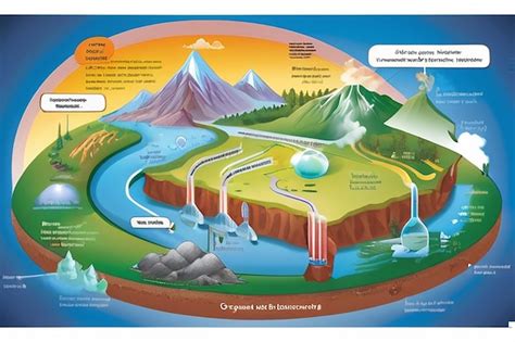 Oxygen Cycle Diagram For Science Education Premium Ai Generated Image