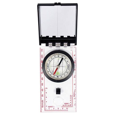 Folding Map Compass With Sighting Mirror Camping Tools Supplies