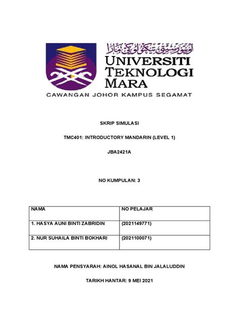 Skrip Simulasi Chinese Checked Pdf