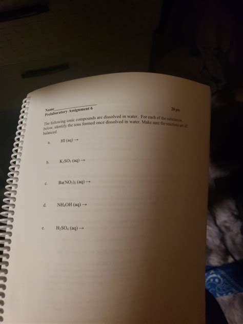 Solved Name Prelaboratory Assignment 6 20 Pts The Following Chegg