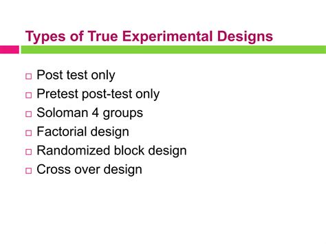 Experimental Research Design Pptx