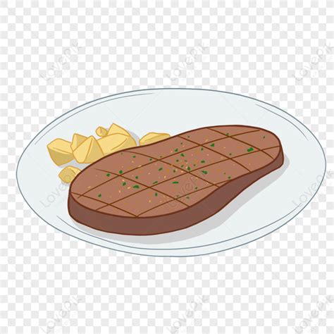 접시 감자 일러스트 스테이크 클립 아트음식양식 Png 일러스트 무료 다운로드 Lovepik