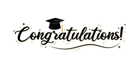Congratulations Greeting Sign Vector Illustration Congrats Graduated