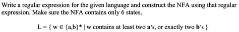 Solved Write A Regular Expression For The Given Language And Chegg