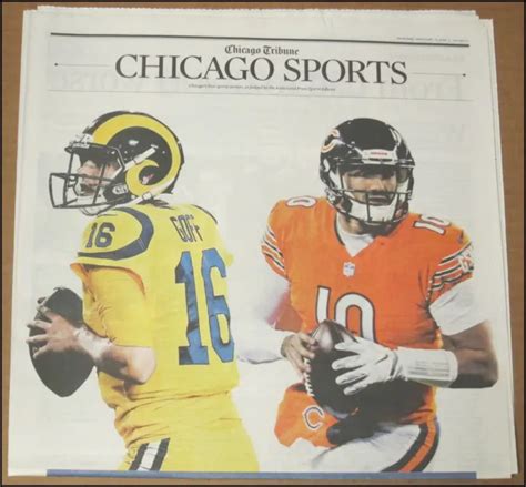 1282018 Chicago Tribune Sports Bears Vs Rams Preview Mitch Trubisky