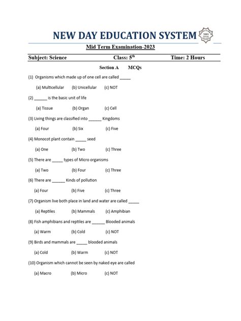 Class 5 Science 1 Pdf