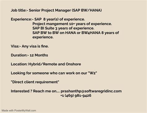 Prashanth Reddy On Linkedin Hiring Projectmanager Sapbw4hana Sapbwhana Bw4hana