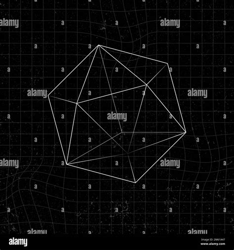 3d Icosahedron On A Black Background Vector Stock Vector Image And Art Alamy