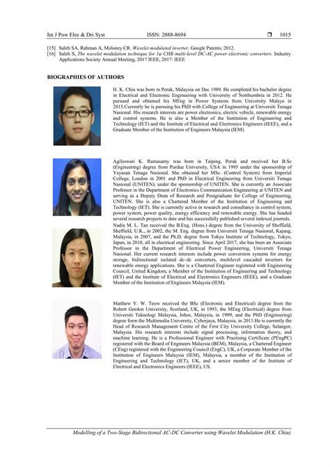 Modelling Of A Two Stage Bidirectional Ac Dc Converter Using Wavelet Modulation Pdf
