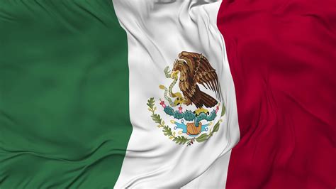Mexico Flag Seamless Looping Background Looped Bump Texture Cloth