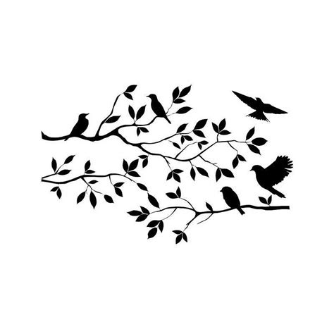 Walmarts Removable Flying Birds Tree Branches Wall Sticker Pvc Art Decal For Home Bedroom Diy