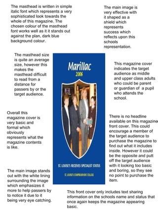 Magazine Analysis Ppt