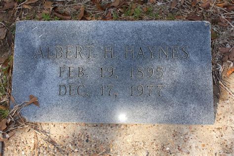 Albert Henry “abby” Haynes 1895 1977 Find A Grave Memorial