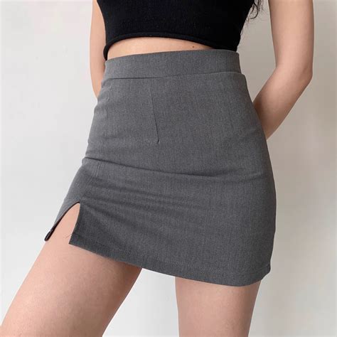 Sexy High Waisted Slit Hip Covering Skirt For Women Anti Exposure A L