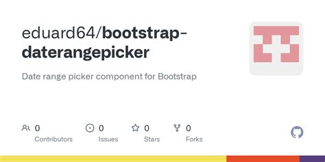 Github Eduard64bootstrap Daterangepicker Date Range Picker