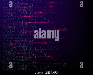 Binary Code Chaos Wave Digital Technology Data Sorting Artificial
