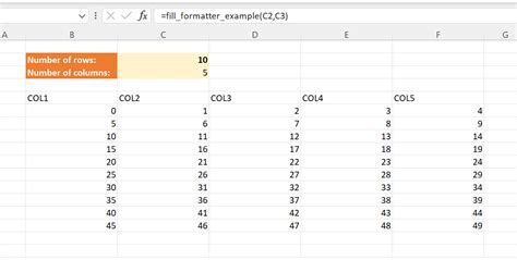 Writing A Custom Excel Function Formatter Fill Down Formatting PyXLL