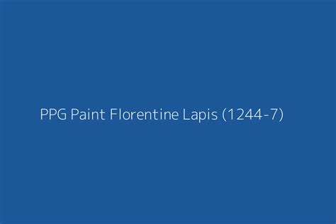 PPG Paint Florentine Lapis 1244 7 Color HEX Code