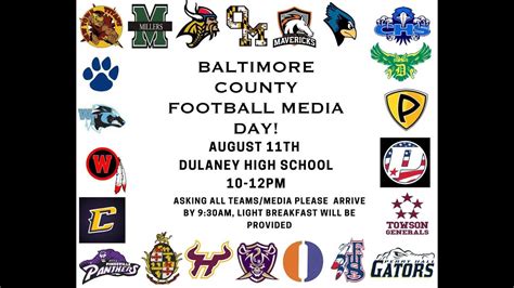 2024 Baltimore County Hs Football Media Day Part 1 Dulaney Hs Youtube
