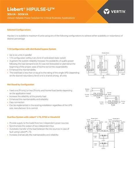 Vertiv Liebert Hipulse Utm Kva Kva True Online Double Conversion 0