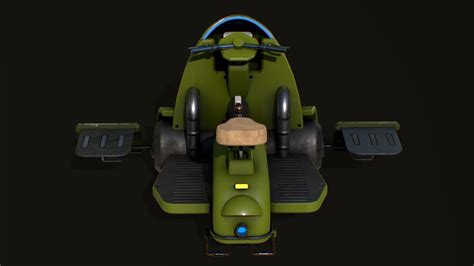 3d Sci Fi Space Hover Scooter Model Turbosquid 2001842