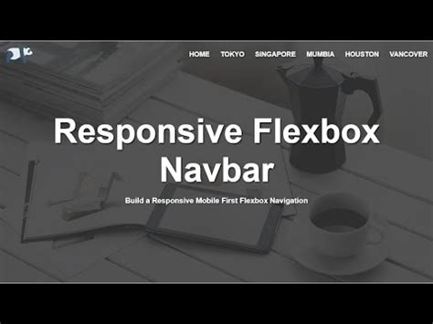 Responsive Flexbox Navbar No JS YouTube