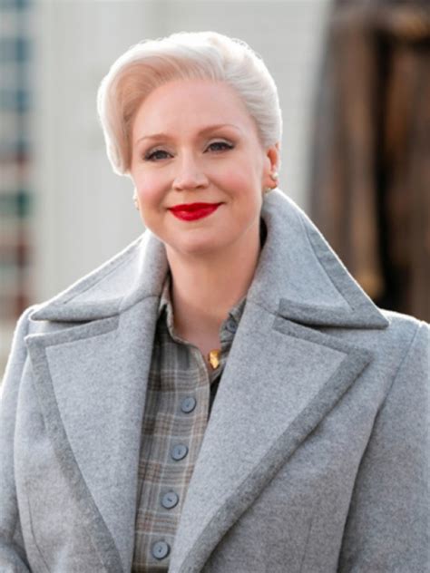 Wednesday 2022 Gwendoline Christie Grey Wool Coat Just American Jackets