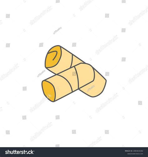 Egg Roll Icon Symbol Color Icon Stock Vector Royalty Free 2083616182