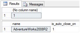 SQL Server Best Practice Auto Close Database Option Should Remain OFF