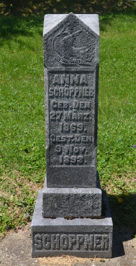 Anna C Burkhart Schoeppner 1869 1893 Find A Grave Memorial