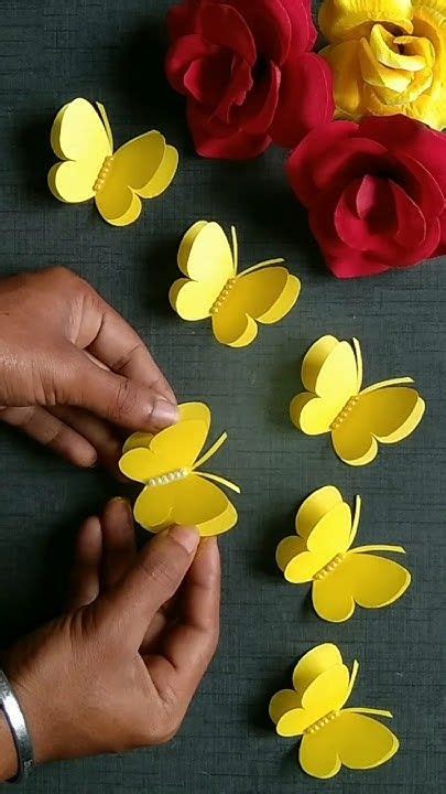 Beautiful Paper Butterfly Shorts Youtubeshorts Viralshorts Diy