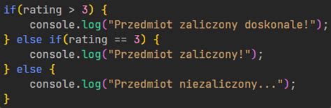 Instrukcja warunkowa w języku JavaScript i operator warunkowy Jason