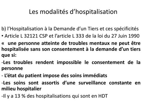 PPT Les modalités dhospitalisations PowerPoint Presentation free