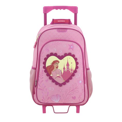 Mochila Grande Con Ruedas Chenson Disney Princesas Ariel Sirenita