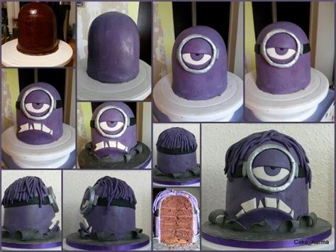 Evil Purple Minion Birthday Cake Minion Birthday Cake Minion