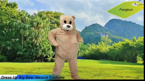 Bear Costume Adult Plush Mascot Costume For Halloween Birthday Party